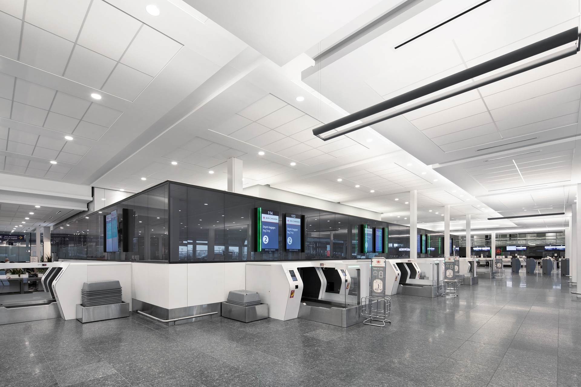 New automated baggage drop-off area at Montreal-Trudeau International ...