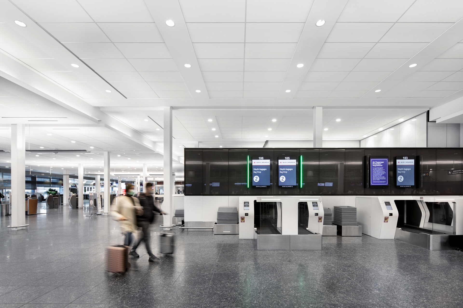 New automated baggage drop-off area at Montreal-Trudeau International ...